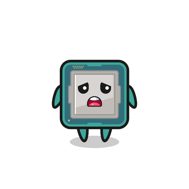 Adorable Cartoon Computer Processor Character | Jiffy Designs
