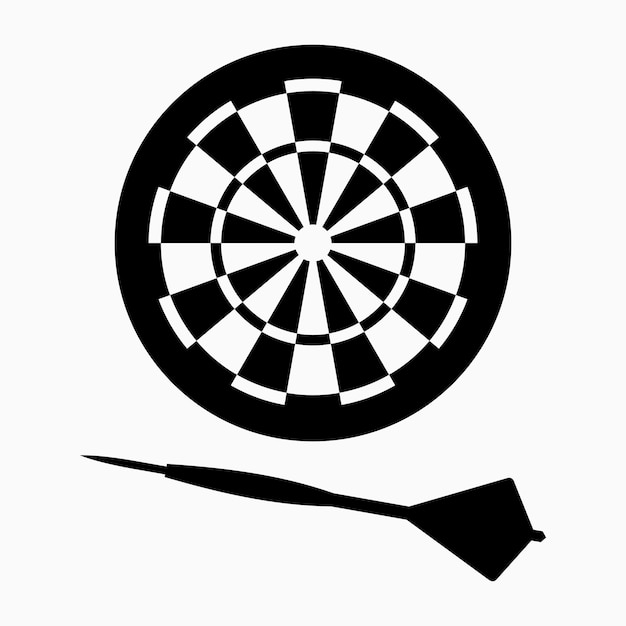 Striking Monochrome Dart Board with Darts | Jiffy Designs