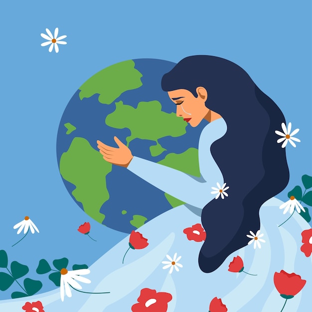 Embrace the World: A Vibrant Illustration of Global Connection | Jiffy ...