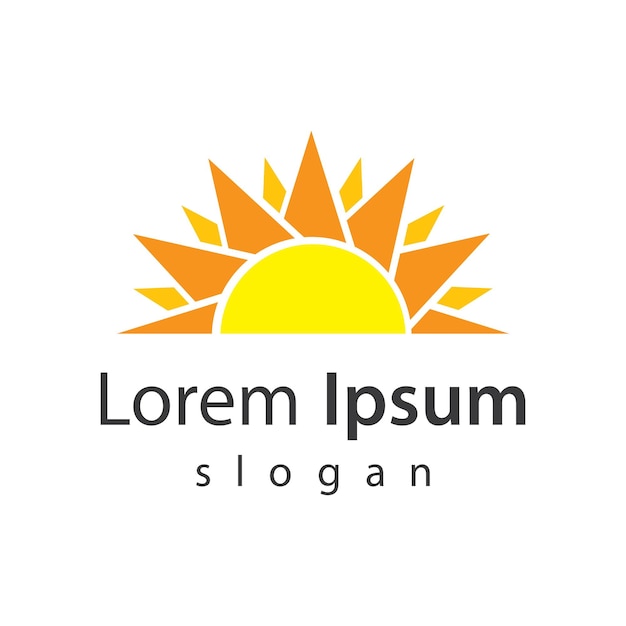 Vibrant Sun Logo with Orange Rays and Slogan | Jiffy Designs