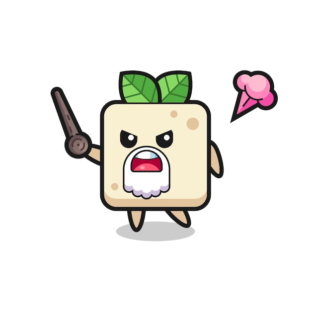 Adorable Animated Tofu Character with Leaf Accents | Jiffy Designs