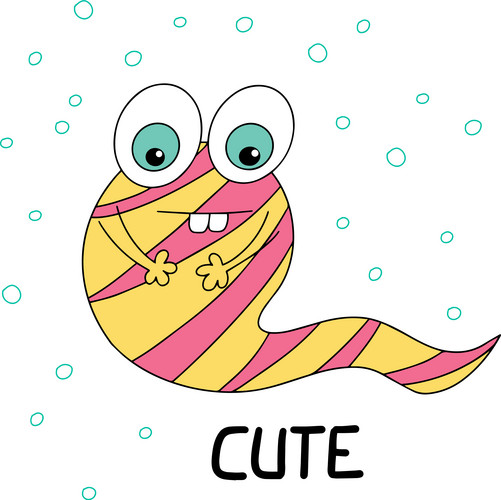 Beautiful Bright Print. Monster With Funny Inscription. Vector ...