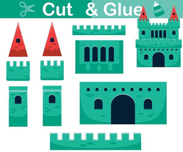 Vibrant Castle-Themed Cut and Glue Paper Craft Set | Jiffy Designs