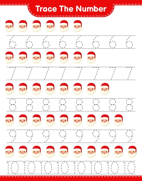 Festive Santa Tracing Numbers for Early Learning | Jiffy Designs