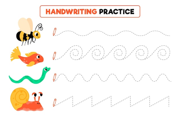 Colorful Creatures: A Handwriting Practice Worksheet | Jiffy Designs