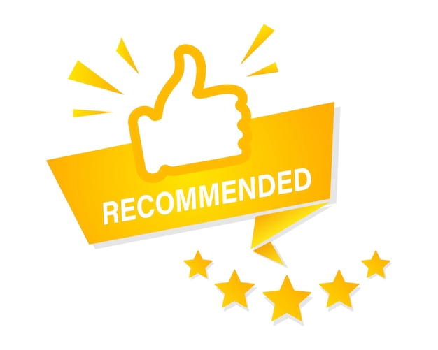 Vibrant Thumbs Up Recommendation with Shining Stars | Jiffy Designs