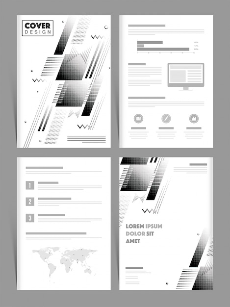Geometric Diagonal Lines Corporate Branding Layout Design | Jiffy Designs