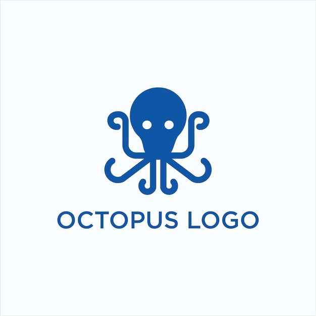 Vibrant Blue Octopus Logo Design | Jiffy Designs