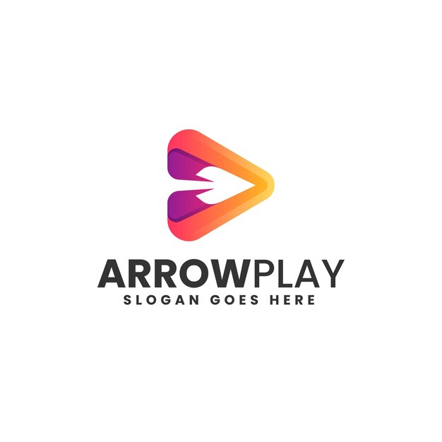 Vibrant Directional Arrow Logo with Gradient Color Scheme | Jiffy Designs