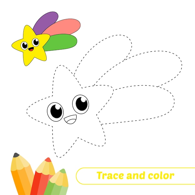 Playful Star Tracing and Coloring Fun | Jiffy Designs