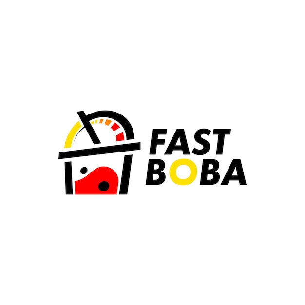Vibrant and Playful Fast Boba Logo Design | Jiffy Designs