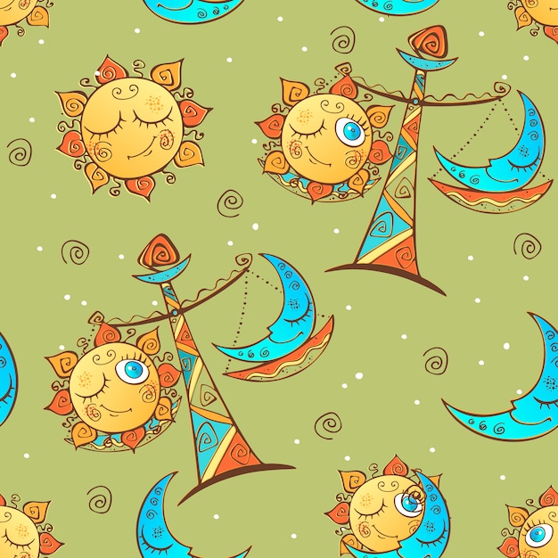 Whimsical Sun and Moon Pattern with Playful Designs | Jiffy Designs