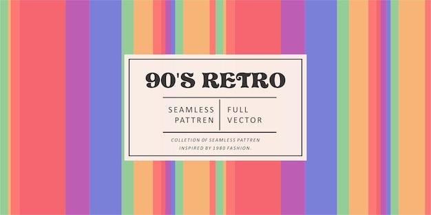 Vibrant 90s Retro Stripes: A Colorful Seamless Pattern | Jiffy Designs