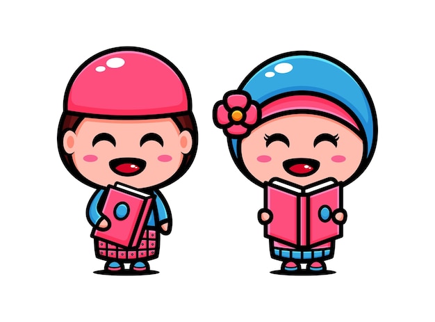 Cheerful Japanese Chibi Characters in Traditional Outfits | Jiffy Designs