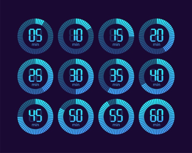 Vibrant Digital Countdown Timers in Striking Teal Hues | Jiffy Designs