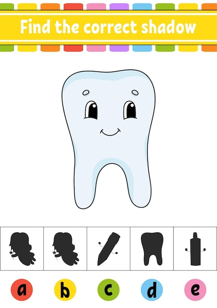 Discover the Matching Tooth Shadow in this Fun Dental Activity | Jiffy ...