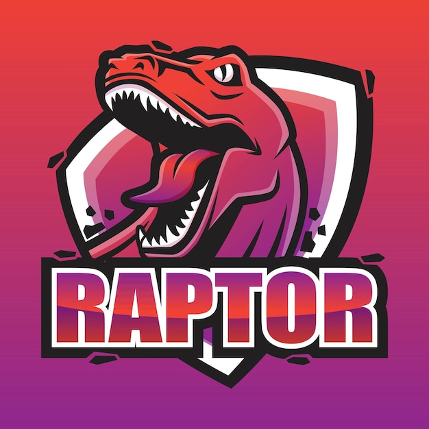 Fierce Raptor Mascot Emblem with Vibrant Gradient Background | Jiffy ...