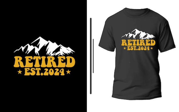 Retired Since 2021: Mountainous Retirement Emblem | Jiffy Designs