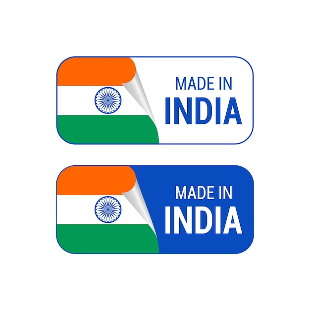 Patriotic Indian Flags with 'Made in India' Text | Jiffy Designs
