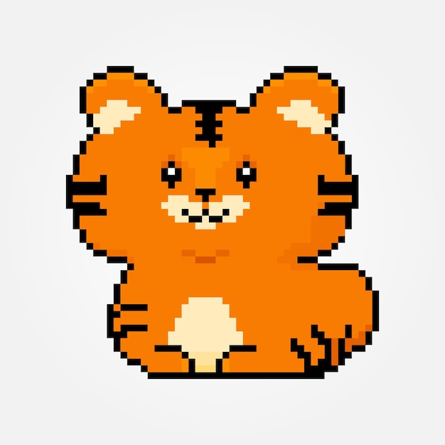Adorable Pixel Art Tiger Mascot | Jiffy Designs