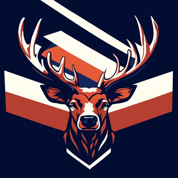 Majestic Stag Emblem with Geometric Design | Jiffy Designs