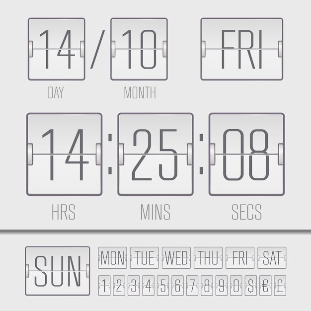 Minimalist Digital Clock Display with Day, Date, and Time | Jiffy Designs