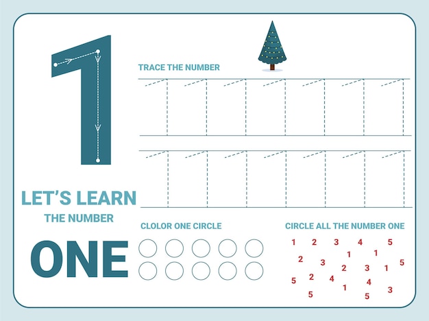 Engaging Educational Template for Learning the Number One | Jiffy Designs