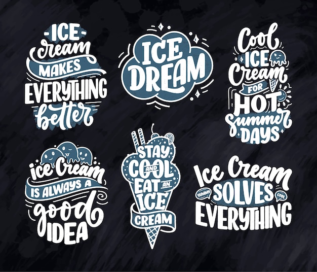 Delightful Ice Cream-Inspired Typographic Collection for Versatile ...