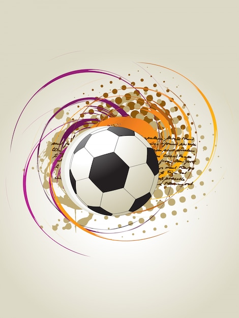 Dynamic Soccer Ball Graphic with Vibrant Swirls | Jiffy Designs