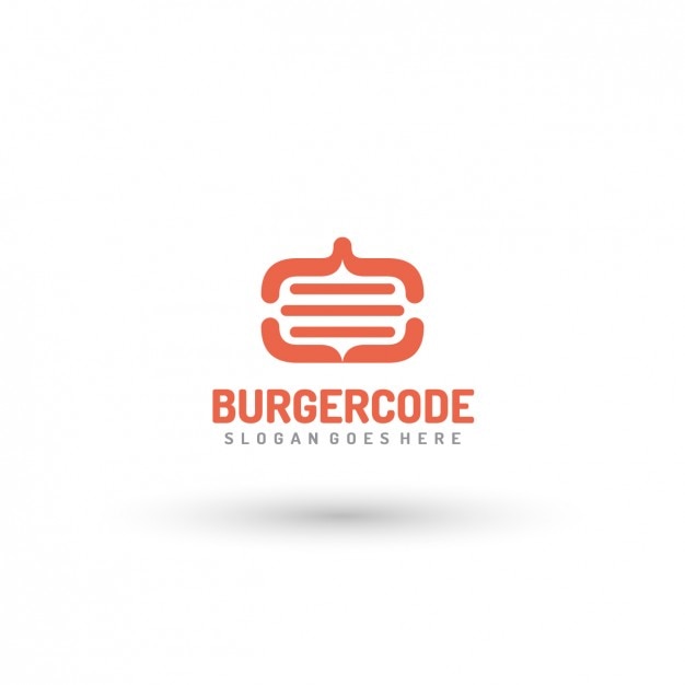 Burger Code Logo with Minimalist Design and Orange Accents | Jiffy Designs