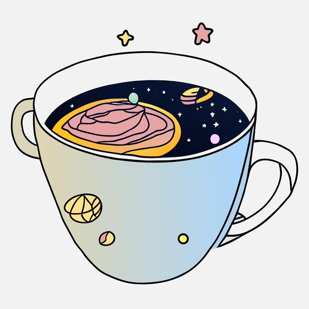 Cosmic Coffee Cup: A Celestial Caffeine Delight | Jiffy Designs