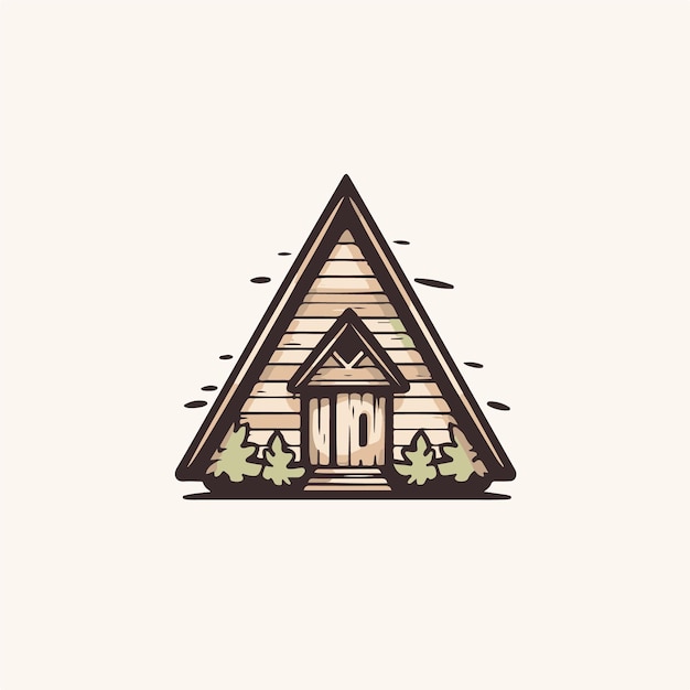 Cozy Cabin in the Rustic Triangle Emblem | Jiffy Designs