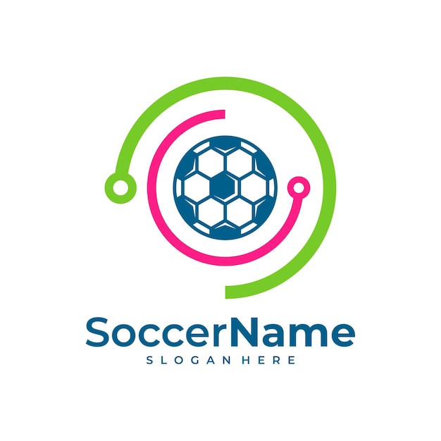 Vibrant Soccer Ball Icon with Circular Design | Jiffy Designs