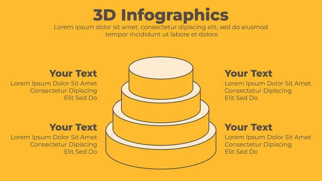Stacked Cake Infographic with Vibrant Orange Backdrop | Jiffy Designs