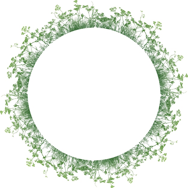 Vibrant Botanical Circle Frame with Lush Foliage | Jiffy Designs