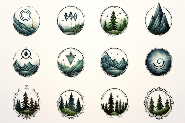 Captivating Nature-Inspired Emblem Collection with Diverse Designs ...