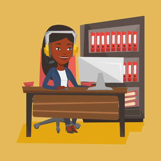 Friendly Receptionist Greeting Visitors at Office Desk | Jiffy Designs