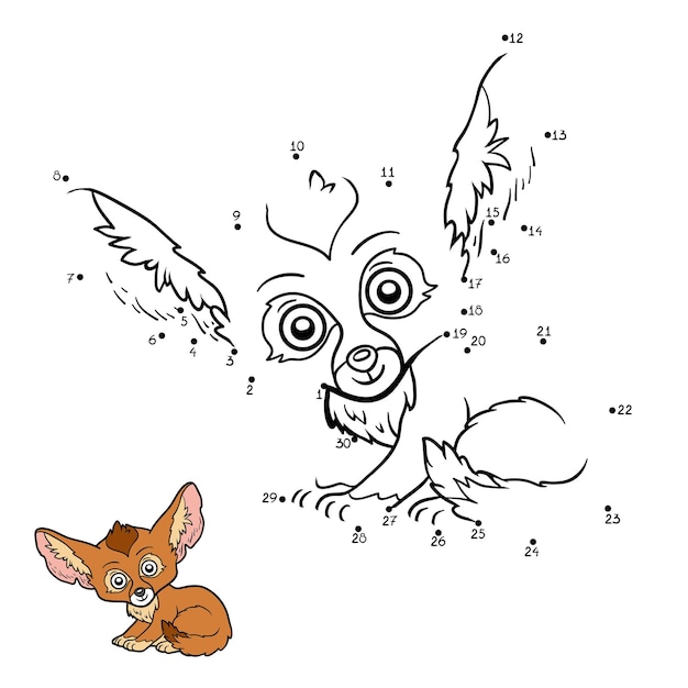 Adorable Cartoon Fox and Whimsical Creature Dot-to-Dot | Jiffy Designs