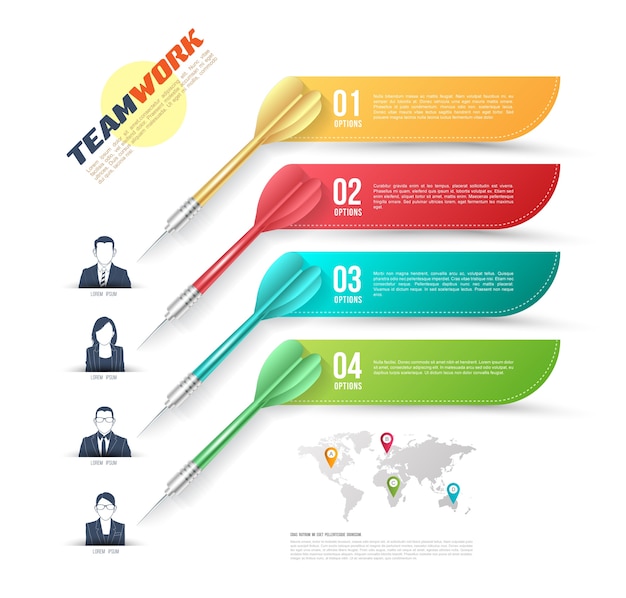 Vibrant Infographic Design with Numbered Banners and Illustrations ...