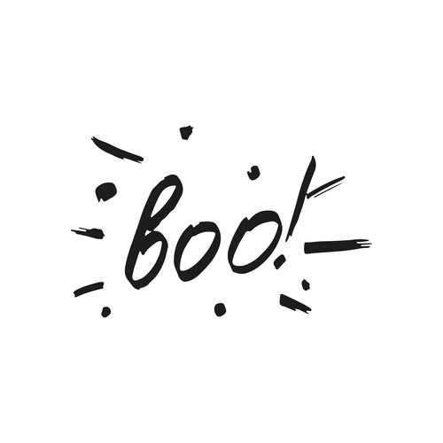 Slogan Halloween Is A Boo Street Style. Hand Drawn Wall Art Graffiti ...