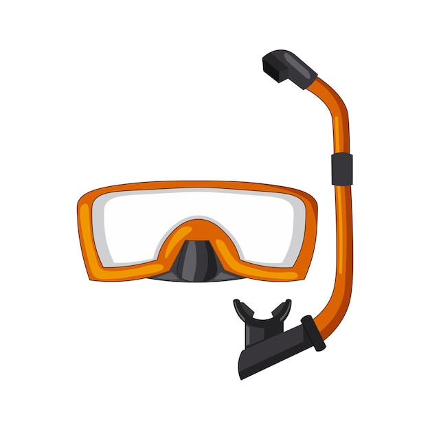 Vibrant Orange Diving Mask and Snorkel Set for Underwater Exploration ...
