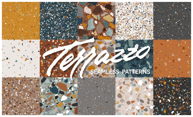 Vibrant Terrazzo Textures: A Collection of Seamless Patterns | Jiffy ...