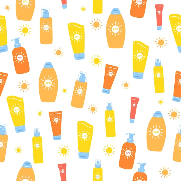 Vibrant Sunscreen Collection with Diverse Bottles and Tubes | Jiffy Designs