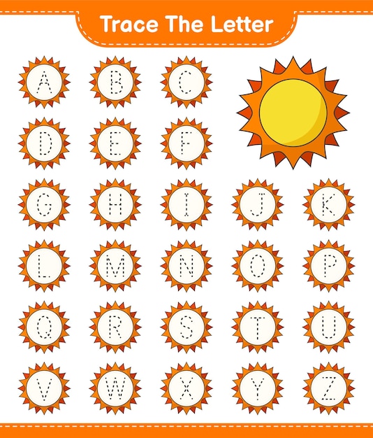 Vibrant Sun-Inspired Alphabet Tracing Collection | Jiffy Designs