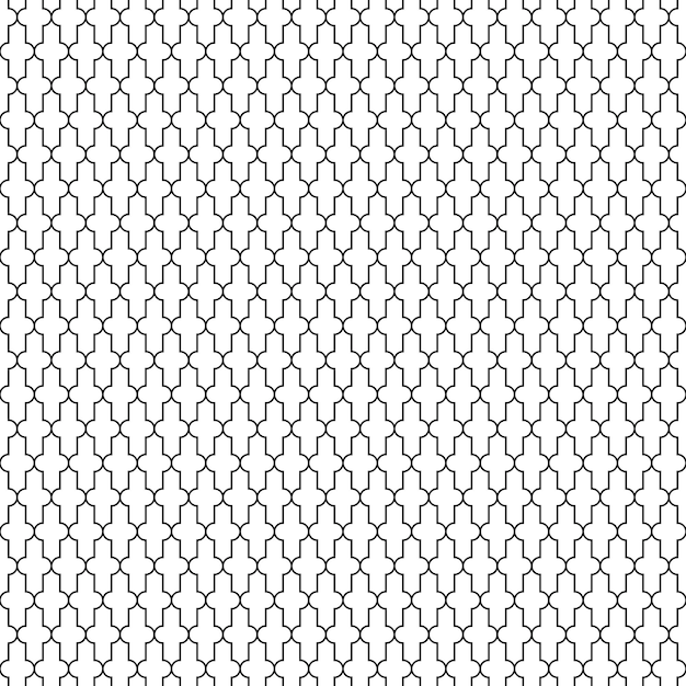 Elegant Interlocking Lattice Pattern in Black and White | Jiffy Designs