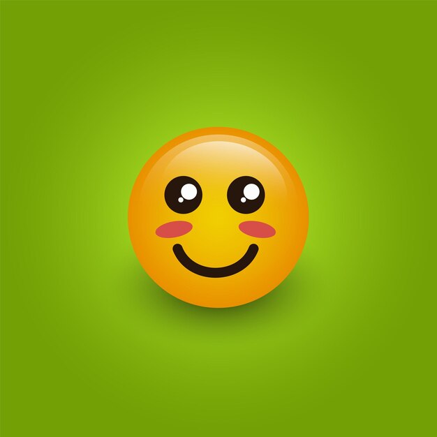 Cheerful Smiley Face on Vibrant Green Background | Jiffy Designs