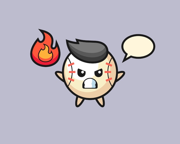 Animated Baseball Mascot with Fiery Attitude | Jiffy Designs