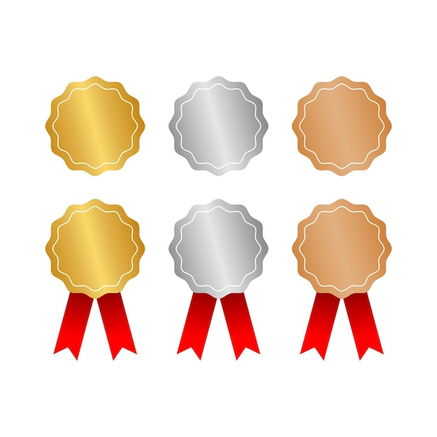 Shiny Metallic Seals with Vibrant Red Ribbon Accents | Jiffy Designs