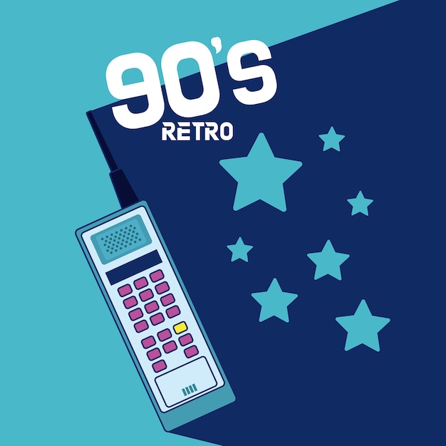 Nostalgic 90s Retro Calculator and Stars Design | Jiffy Designs