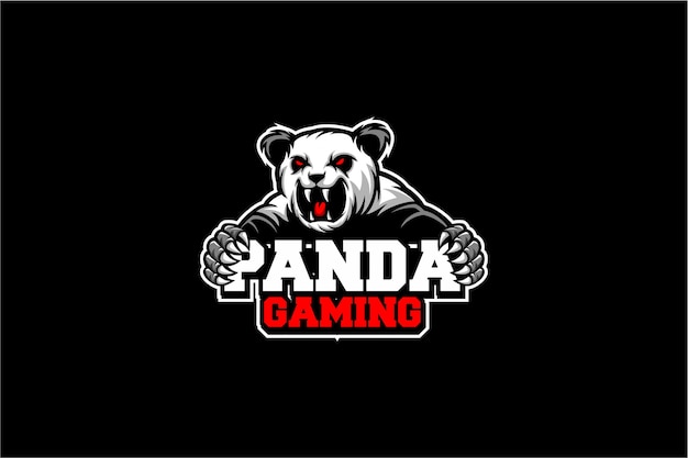 Ferocious Panda Gaming Logo with Fierce Mascot | Jiffy Designs